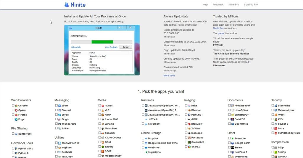 Ninite: Instalador de aplicaciones - Alt72 - Soporte Informático